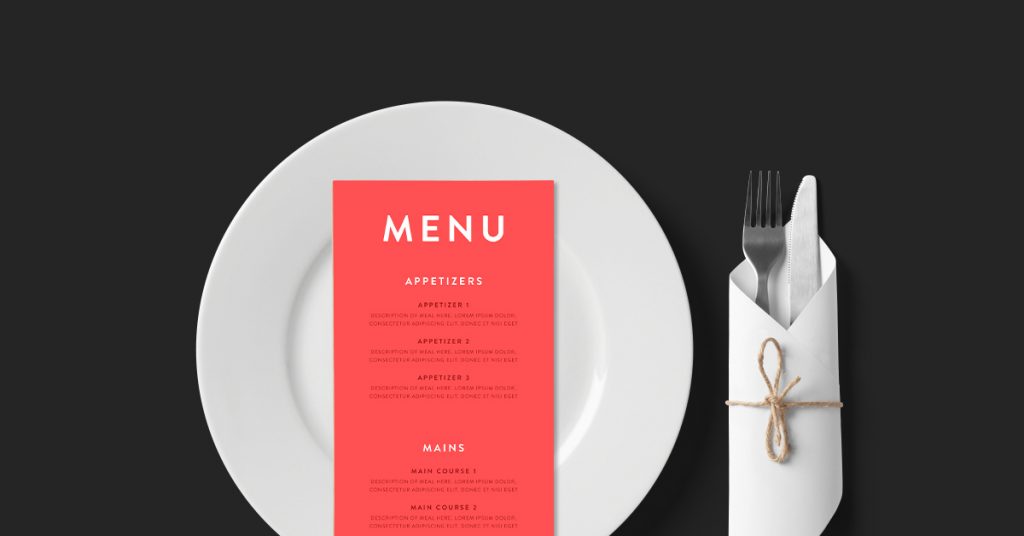 Menus pour restaurants à télécharger gratuitement
